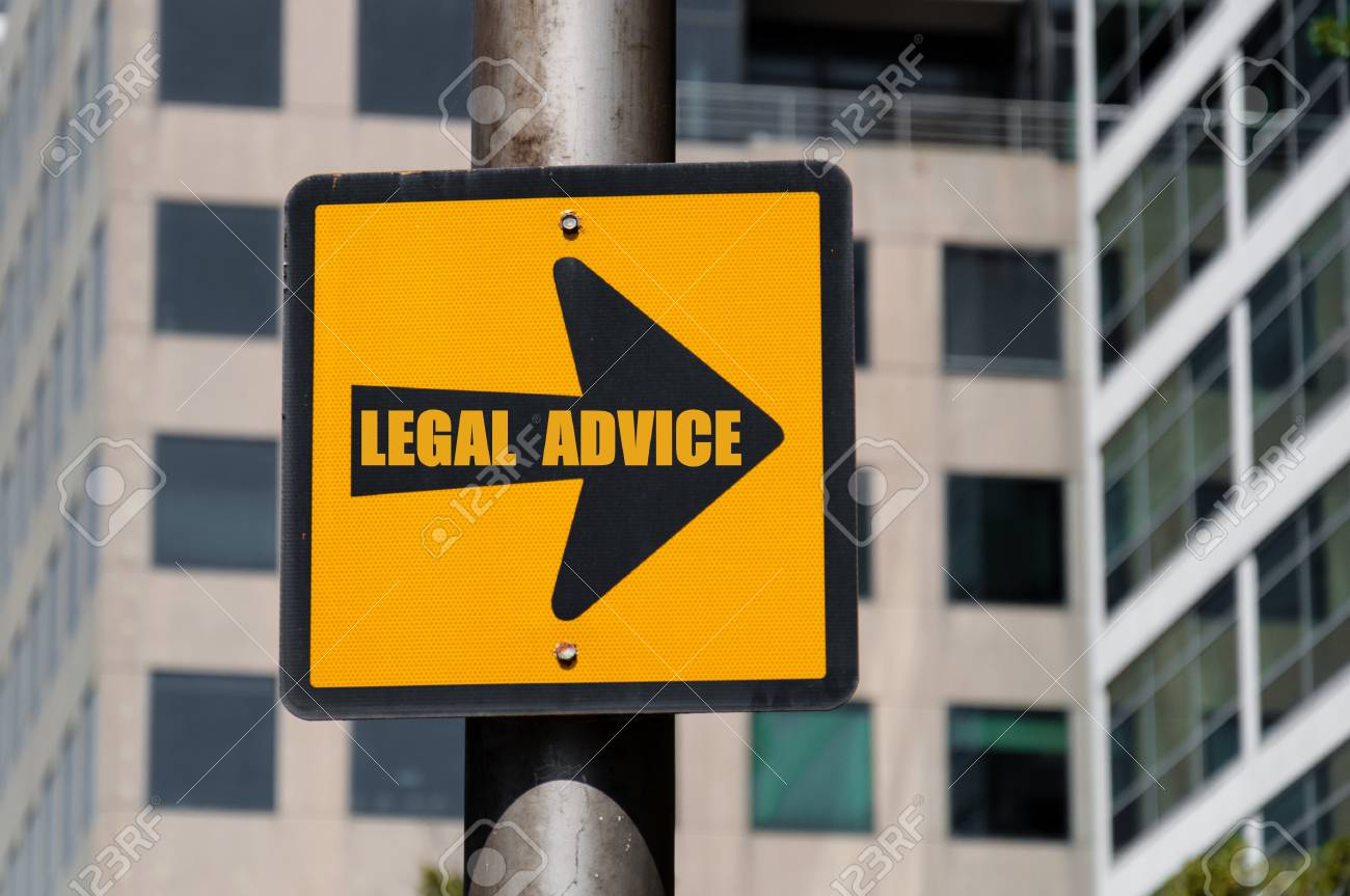 Directional sign with conceptual message LEGAL ADVICE - The Law Offices ...